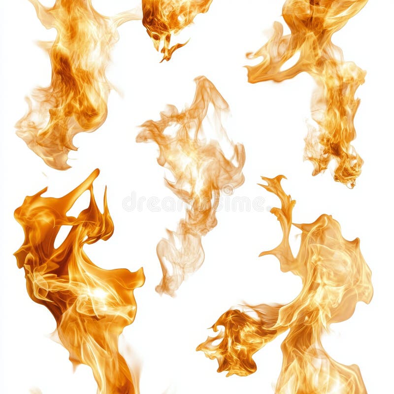 Transparent Background Fire Flame Effect Stock Elements Collection ...