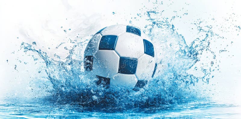 On a Transparent Background, a Football with Blue Trail is Isolated ...