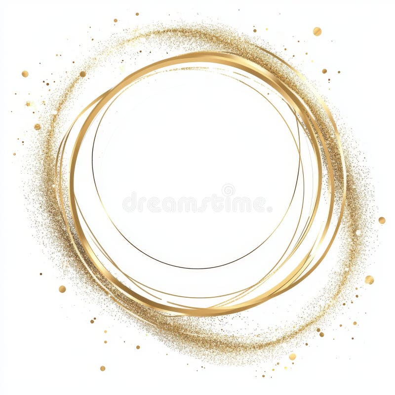 Elegant Gold Sparkle Splatter Border Foil Frame Background Stock Photos ...