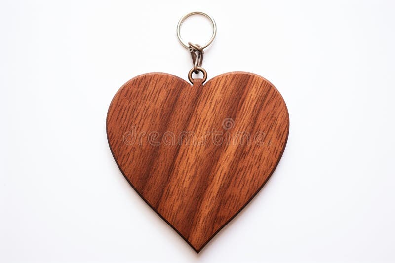 Transparent Background Heart Keychain. AI Stock Illustration ...
