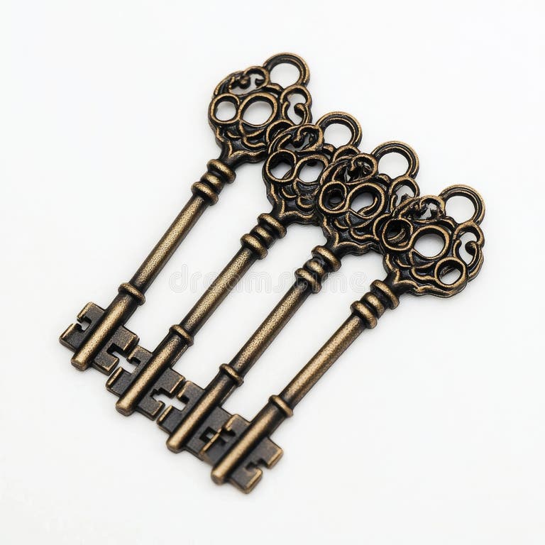 Transparent Background Image Featuring a Collection of Lock Keys. Stock ...