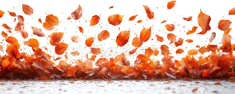 A Transparent Background with Isolated Autumn Leaves Dancing in the ...