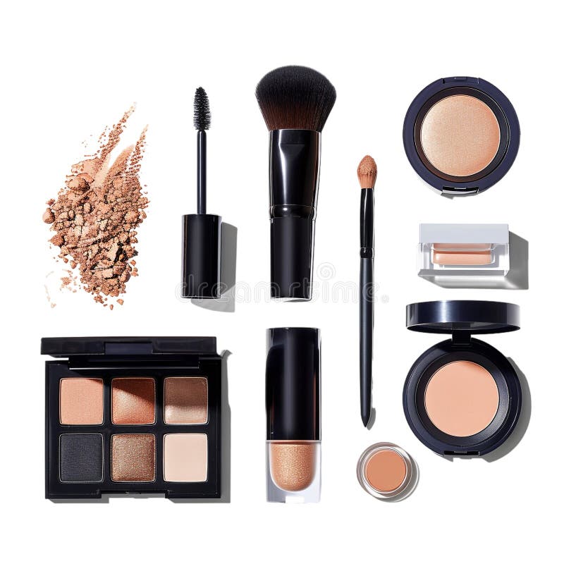 Transparent Background Isolated Makeup Collection Stock Illustration ...