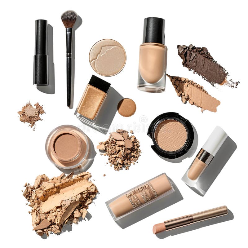 Transparent Background Isolated Makeup Collection Stock Illustration ...