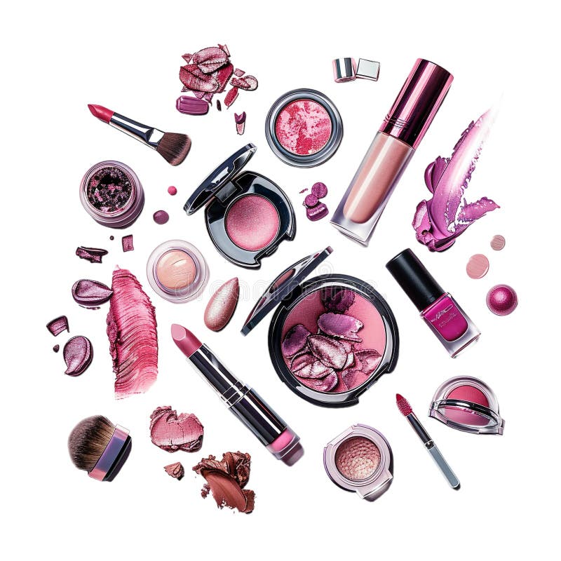 Transparent Background Isolated Makeup Collection Stock Illustration ...