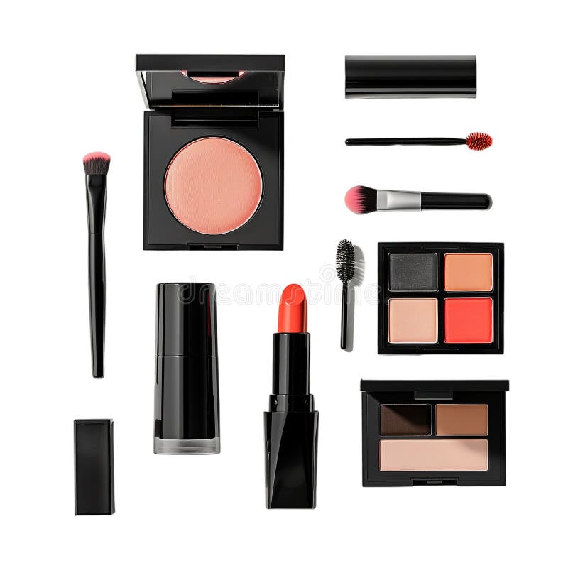 Transparent Background Isolated Makeup Collection Stock Illustration ...