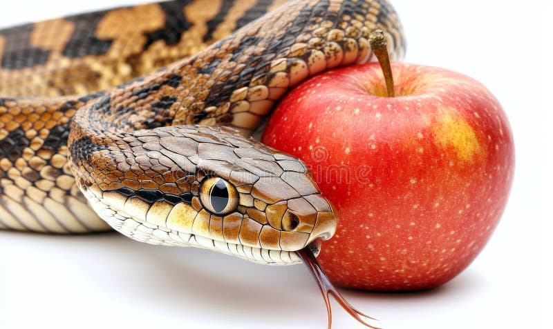 Transparent Background with an Isolated Serpent and Forbidden Apple ...