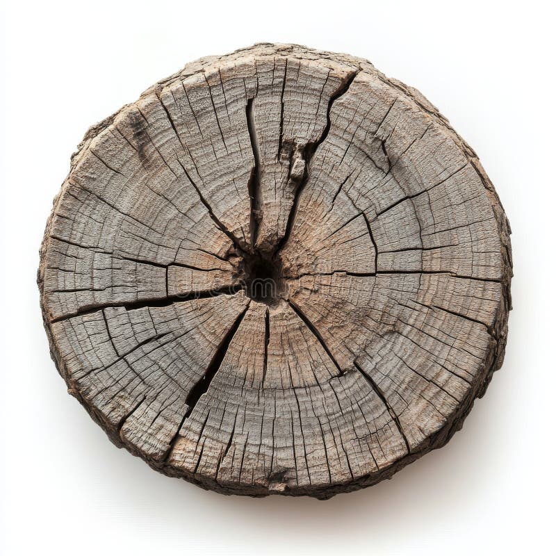 Transparent Background with an Old Wood Log Lying Horizontally Stock ...