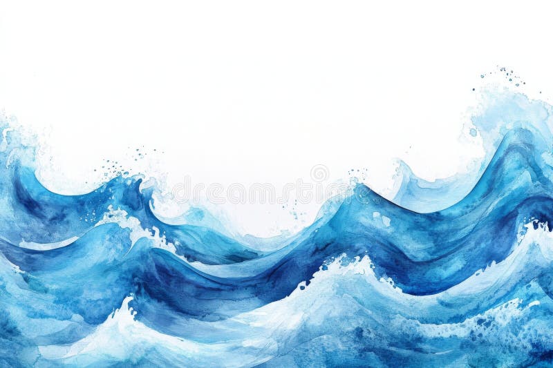 Transparent Background Overlay of Abstract Blue Ocean Wave Texture ...