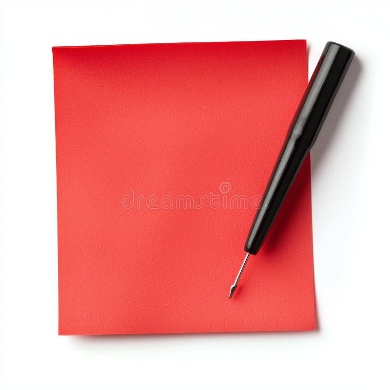 In this Transparent Background PNG, we Have a Blank Red Sticky Note ...