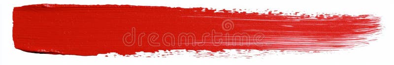 On a Transparent Background, a Red Line of Paint is Isolated Stock ...