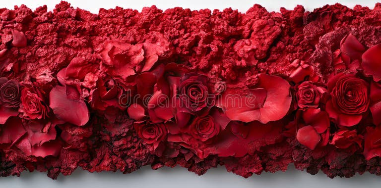 On a Transparent Background, Red Roses are Isolated and Form a Border ...