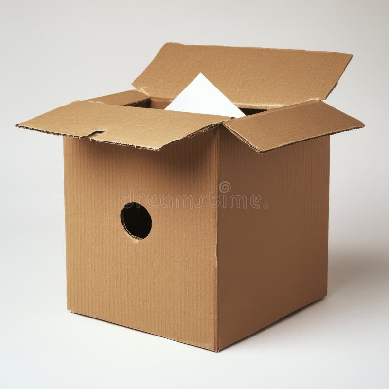 A Transparent Background Showcases a Brown Ballot Voting Box, Image ...