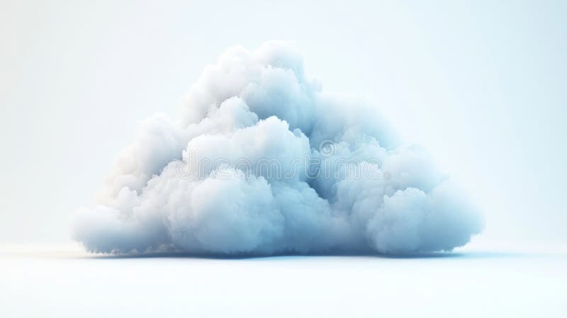 On a Transparent Background, a Single Cloud is Depicted, Characterized ...