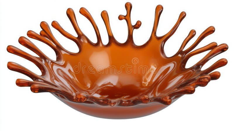 A Transparent Background with a Single Drop of Rich Brown Caramel ...