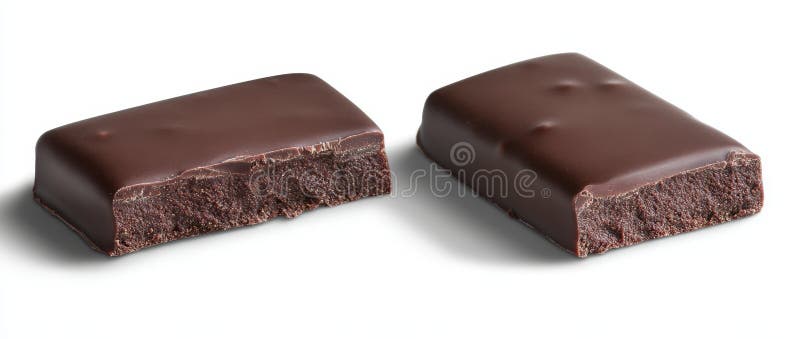 On a Transparent Background, Two Chocolate Bars are Isolated Stock ...