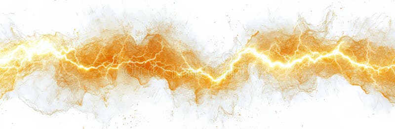 Transparent Background with Yellow Electricity. Stock Image - Image of ...