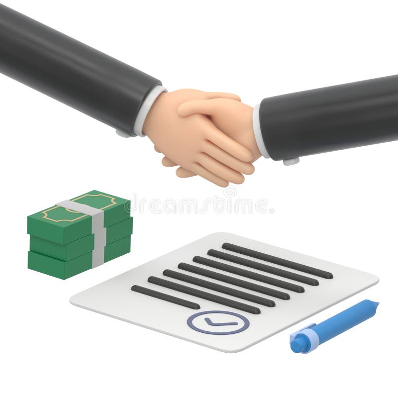 Transparent Backgrounds Mock-up. Isometric 3D Illustration, Handshake ...