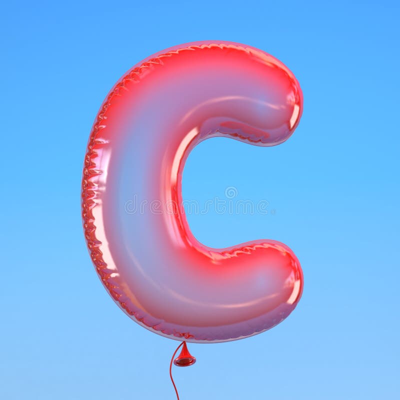 Transparent Balloon Font Letter C Stock Illustration - Illustration of ...