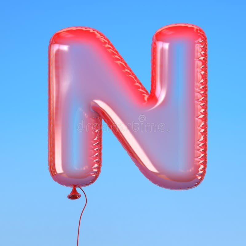Transparent Balloon Font Letter N Stock Illustration - Illustration of ...