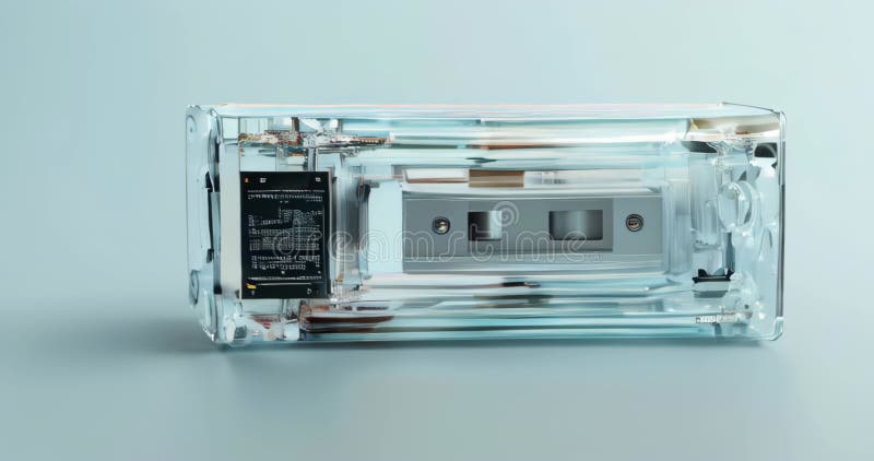 Transparent Battery Pack Showing Internal Components, Ideal for Tech ...