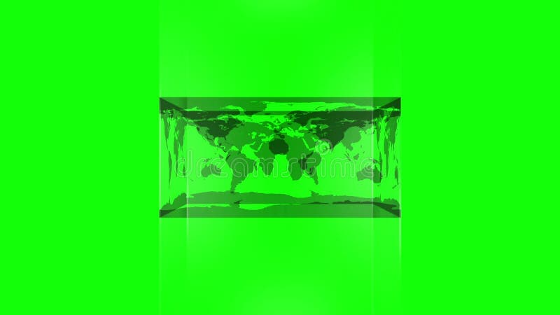 Transparent Block with World Map on Grid Background Stock Video - Video ...