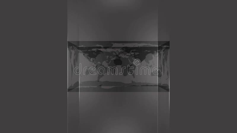 Transparent Block with World Map on Grid Background Stock Video - Video ...