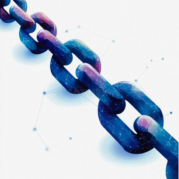 Transparent Blockchain Icon Depicting a Linked Chain Symbolizing ...