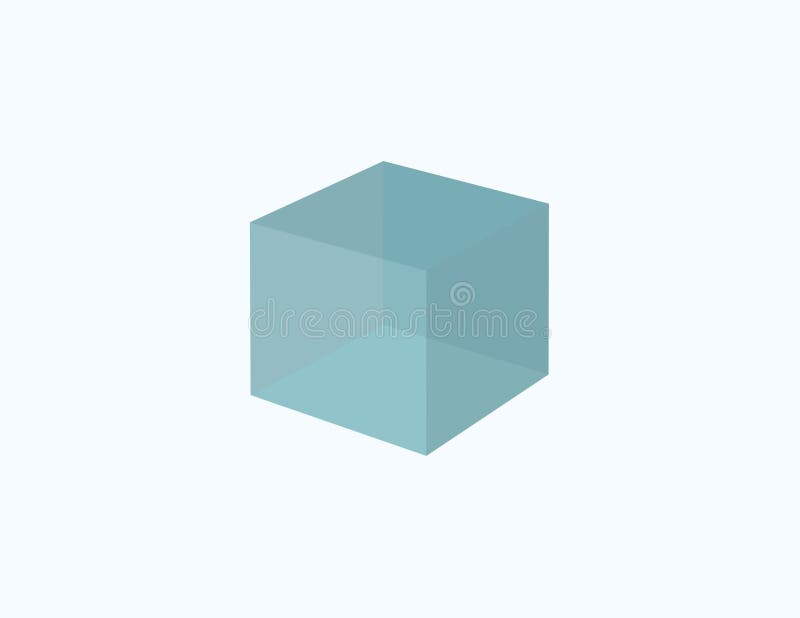 A Transparent Blue Block on Light Background for Logo Vector Stock ...