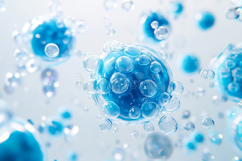 Transparent Blue Cells, Simple Cellular Structure Background Stock ...