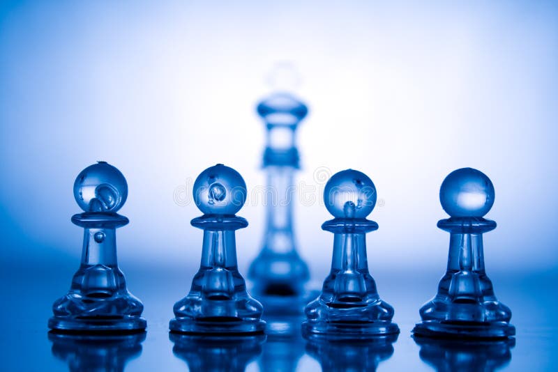 Transparent blue chess stock image. Image of planning - 6935519