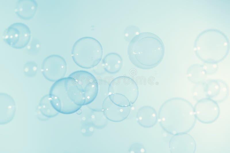 Transparent Blue Colorful Soap Bubbles Background. Soap Suds Bubbles ...