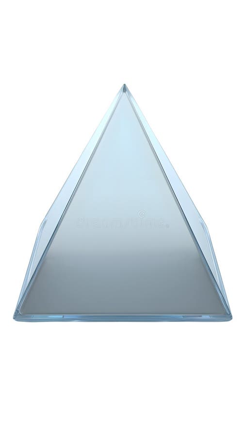 Transparent Blue Glass Pyramid Stock Illustration - Illustration of ...