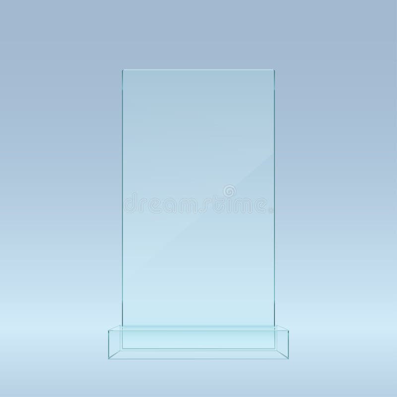 Realistic Transparent Glass Set on Gray Color Stock Vector ...