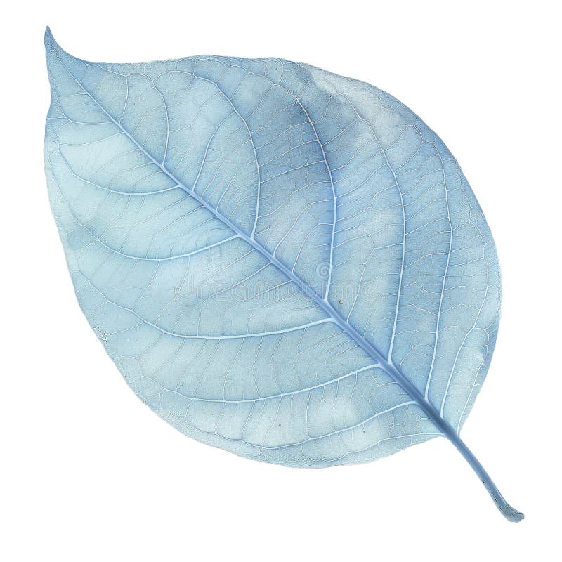 Transparent Blue Leaf on Isolated Background Stock Photo - Image of ...