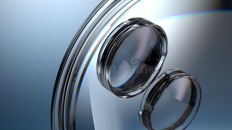 Transparent Blue Lens Refraction and Specular Reflection Abstract ...