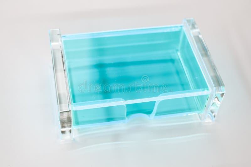 Transparent Blue Plastic Box Stock Image - Image of cover, background ...