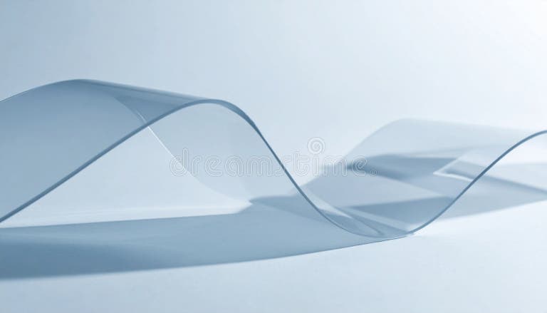 Transparent Blue Plastic Sheet with Wave Texture Stock Illustration ...