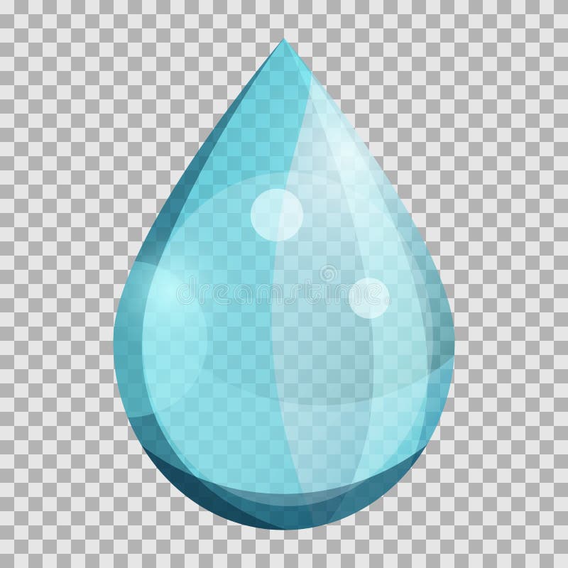 Transparent Blue Water Drop Stock Vector - Illustration of waterdrop ...