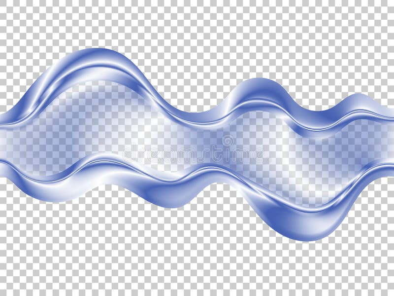 Transparent Blue Wave. Abstract Design Element for a Banner , Leaflet ...