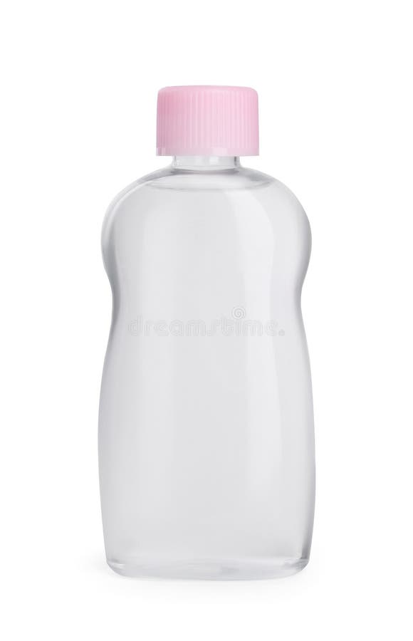 Transparent Bottle with Baby Oil Isolated on White Stock Photo - Image ...