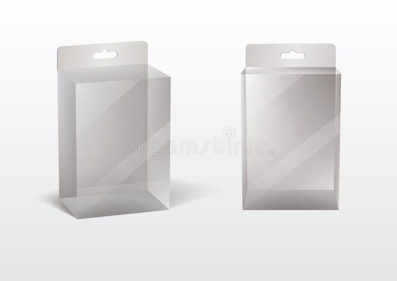 Transparent box stock vector. Illustration of empty, perspective - 18096738