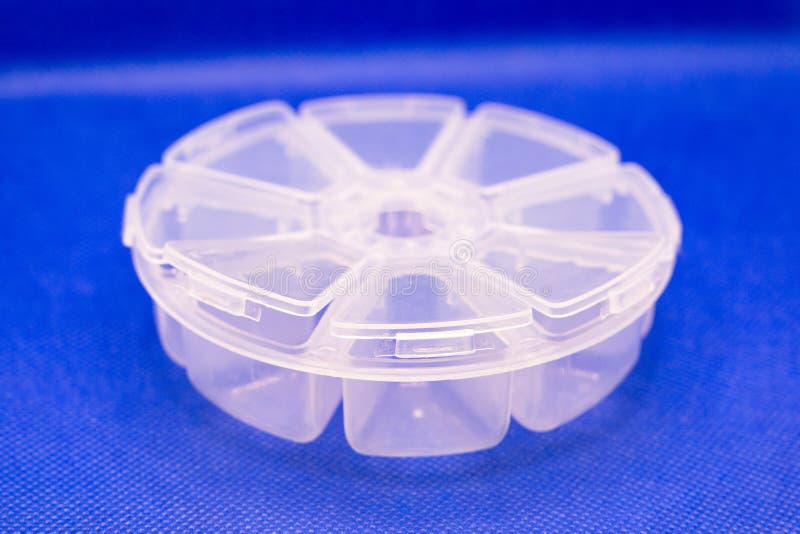 Transparent Box Organizer of Round Shape for Storing Small Materials ...