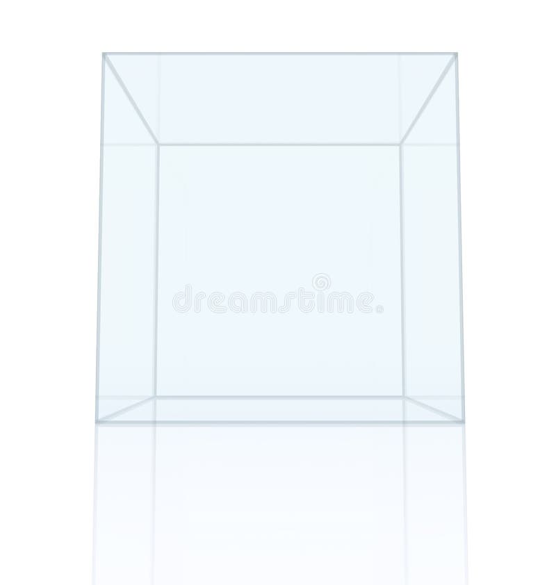 Transparent Box with Reflection on Floor Stock Image - Image of blue ...