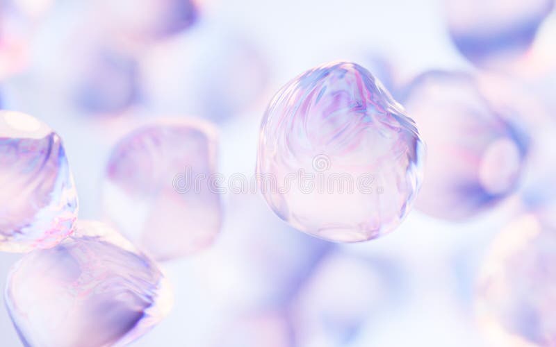 Transparent Bubble with Gradient Colors, 3d Rendering Stock ...