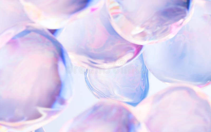 Transparent Bubble with Gradient Colors, 3d Rendering Stock ...