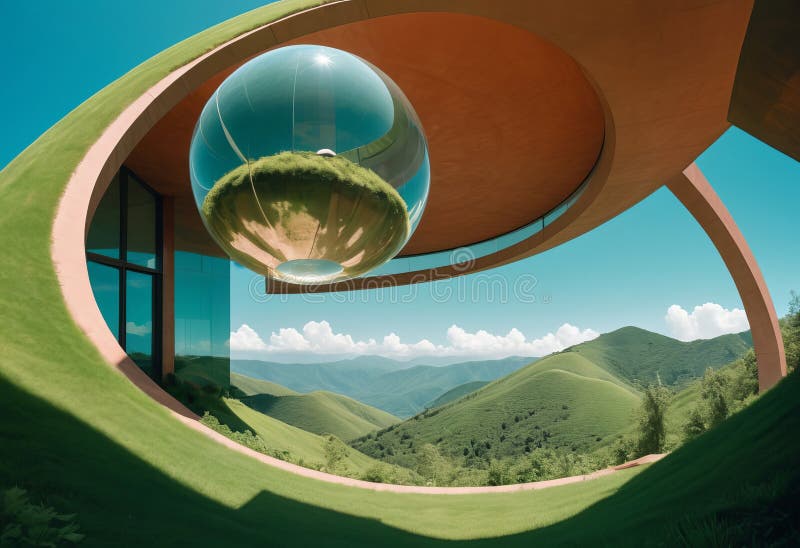 Transparent Bubble-shaped Structures Nestled Stock Illustration ...