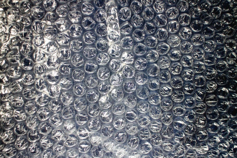 Transparent Bubble Warp in Blue Background Stock Image - Image of black ...