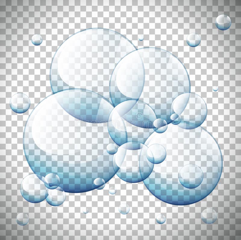 Transparent Bubbles in Different Sizes Stock Vector - Illustration of ...