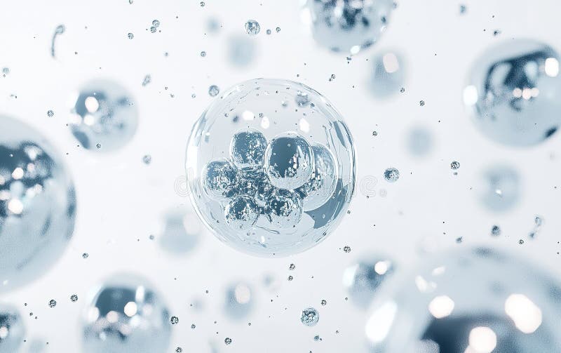 Transparent Bubbles Floating in a Bright Atmosphere with Tiny Water ...